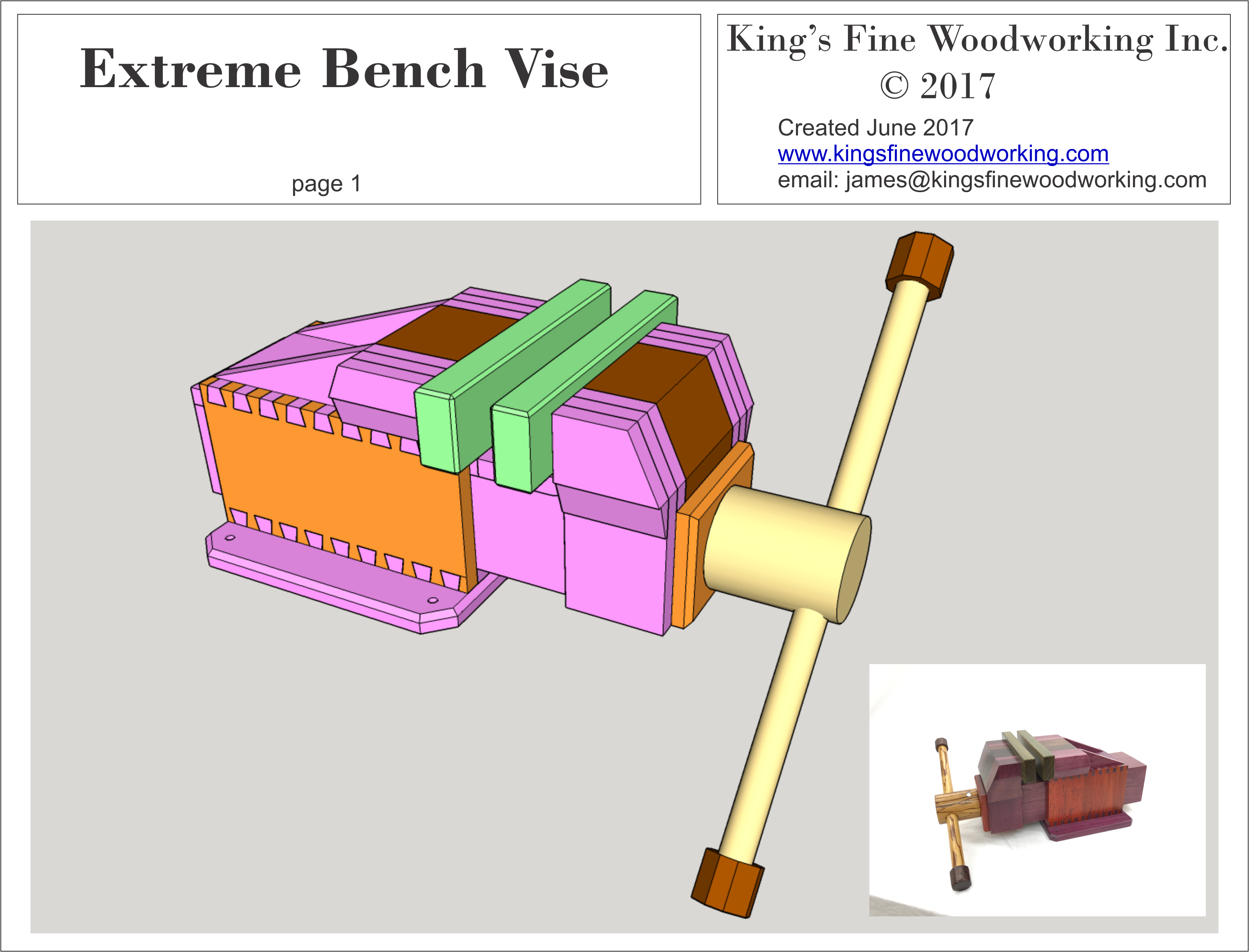Extreme Bench Vise Plans – King's Fine Woodworking Inc