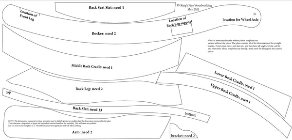 Rocking Chair Templates Adirondack Style for Download only; PDF File O ...